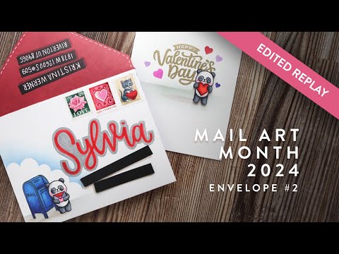 🔴 EDITED REPLAY! Mail Art Month 2024 - Day 2 - Matching Stamped Card & Envelope