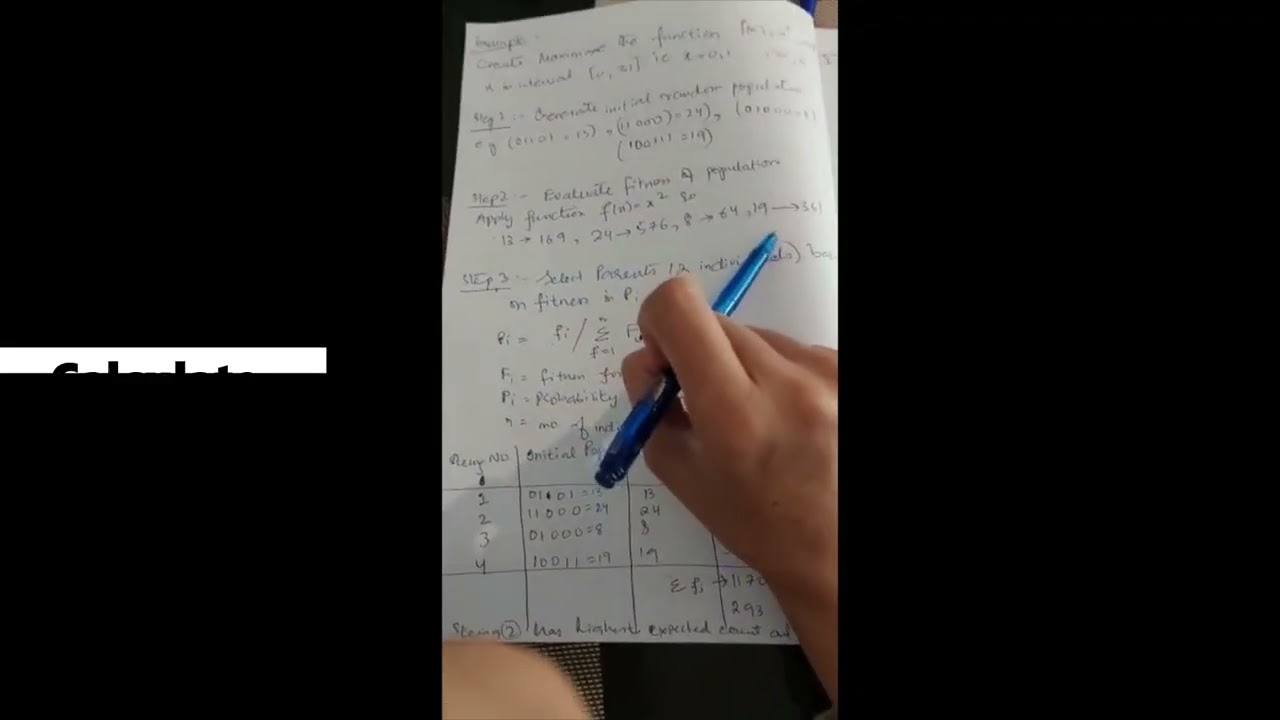 Genetic Algorithm explained with Example , Quick solution for exam , Pattern Recognition Problem