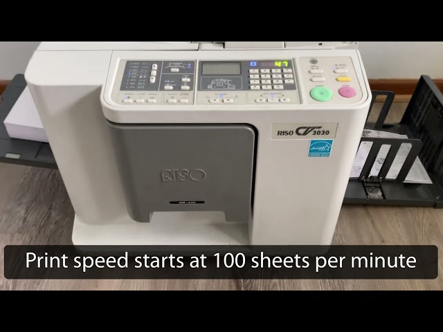 RISO Digital Duplicators - Riso CV3030 Digital Duplicator Printer ...