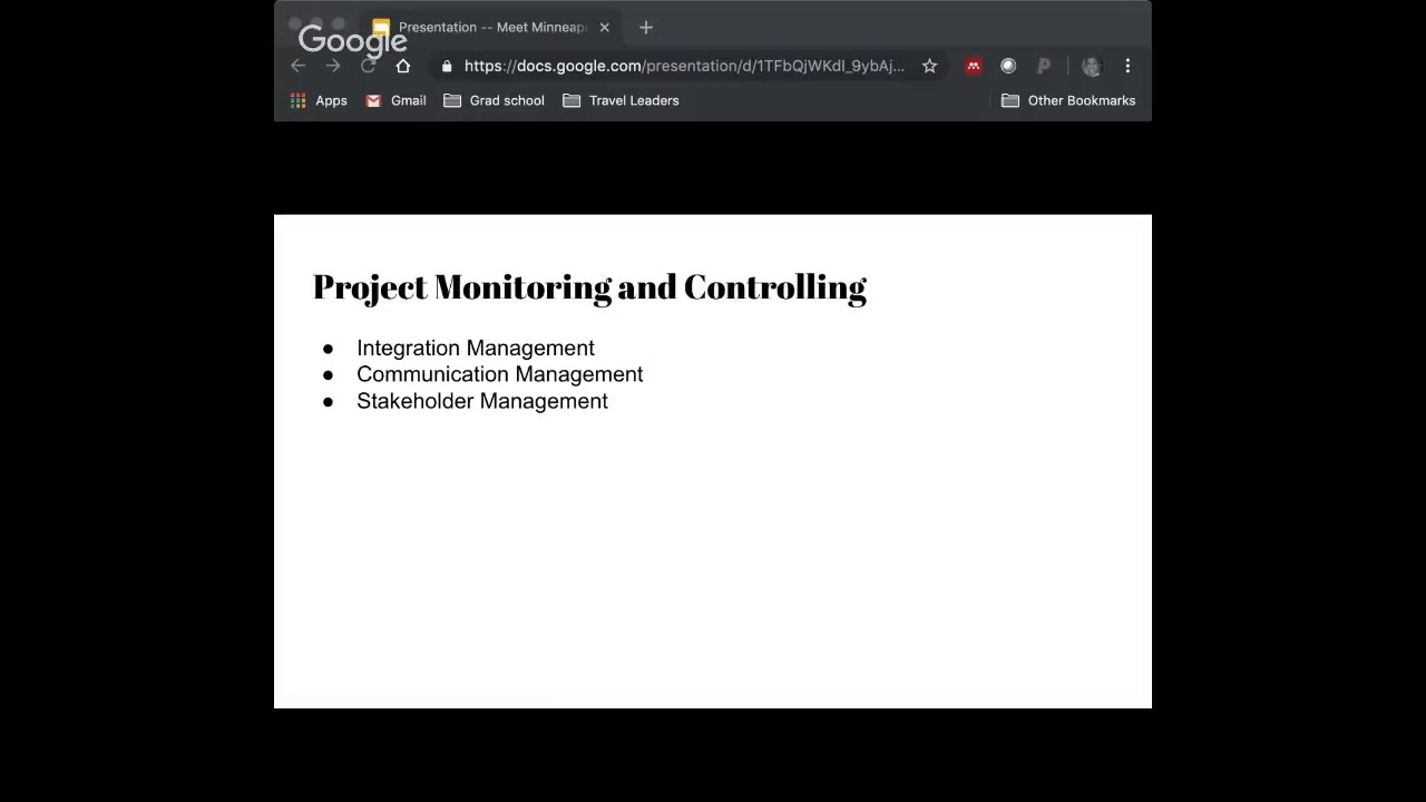 Schuchman- Project Management Final Portfolio Presentation