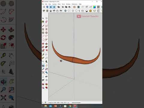 Modeling Tanduk Kerbau di Sketchup