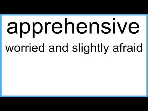 apprehensive meaning | Vocabulary for Kids | Children's Dictionary | Learn English Vocabulary