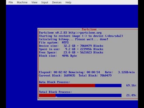 PXE boot menu. Windows 7 image restoring