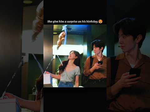 She give him a surprise on his birthday ๐๐ฅ๐ #hiddenlove #cdrama #shorts