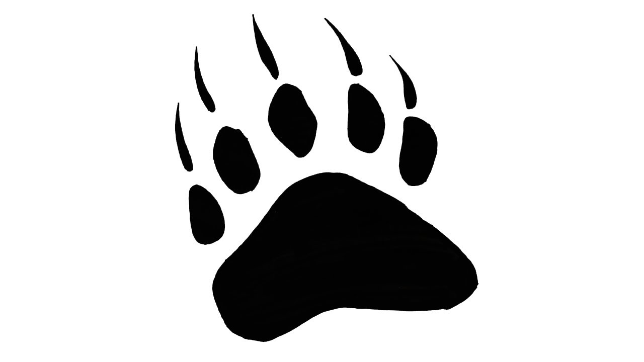 How to Draw a Bear Footprint