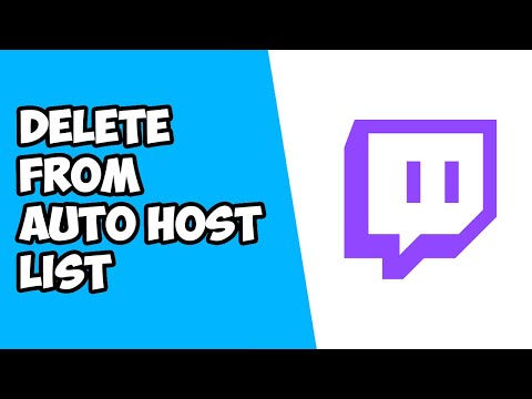 How To Delete Channels From Auto Host List on Twitch