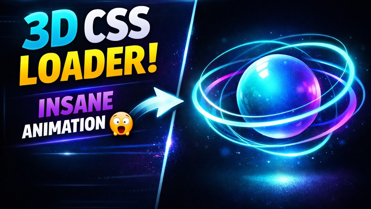 How to Create 3D Glowing Loader Animation Using HTML & CSS | Coding Cloud