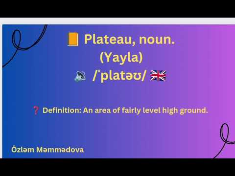 plateau meaning and its definition