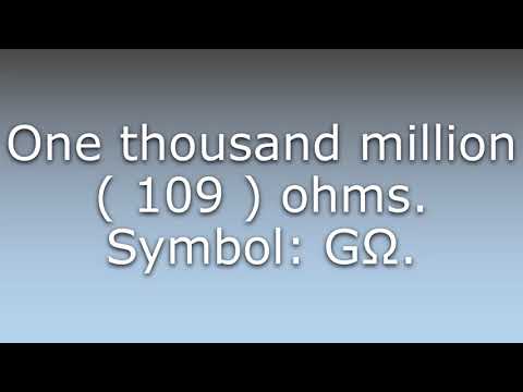 What does Giga-ohm mean?