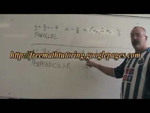 Parallel and Perpendicular Slopes