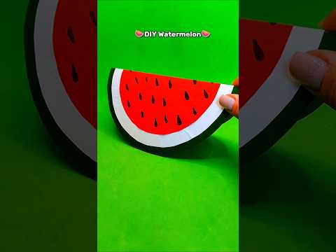 🍉DIY watermelon🍉#art #diy #craft #paper #creative #papercraft #cute #ideas #drawing #shorts