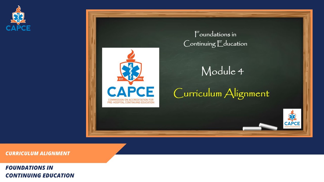 Foundations in  Continuing Education - Curriculum Alignment