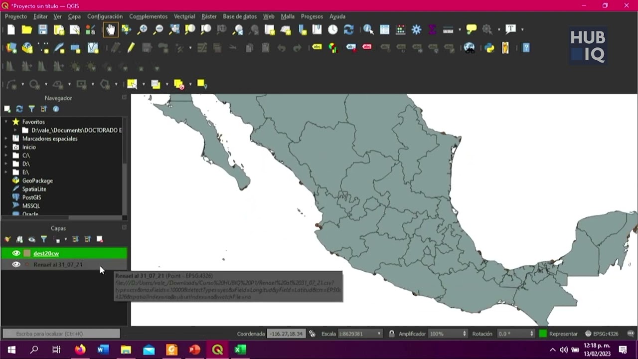 5.1 Tipos de datos de análisis geoespacial. Práctica con QGIS