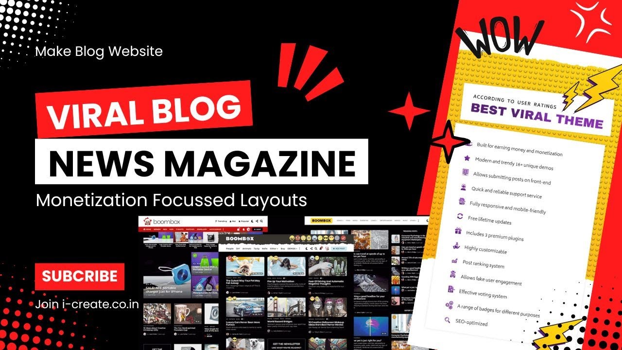 All-Purpose Viral Magazine Website | Populate News, Listicles, Polls or Quizzes | BoomBox Theme