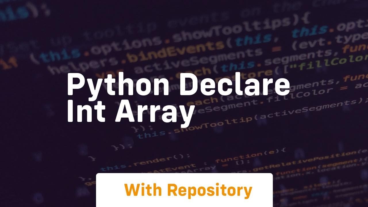 python declare int array