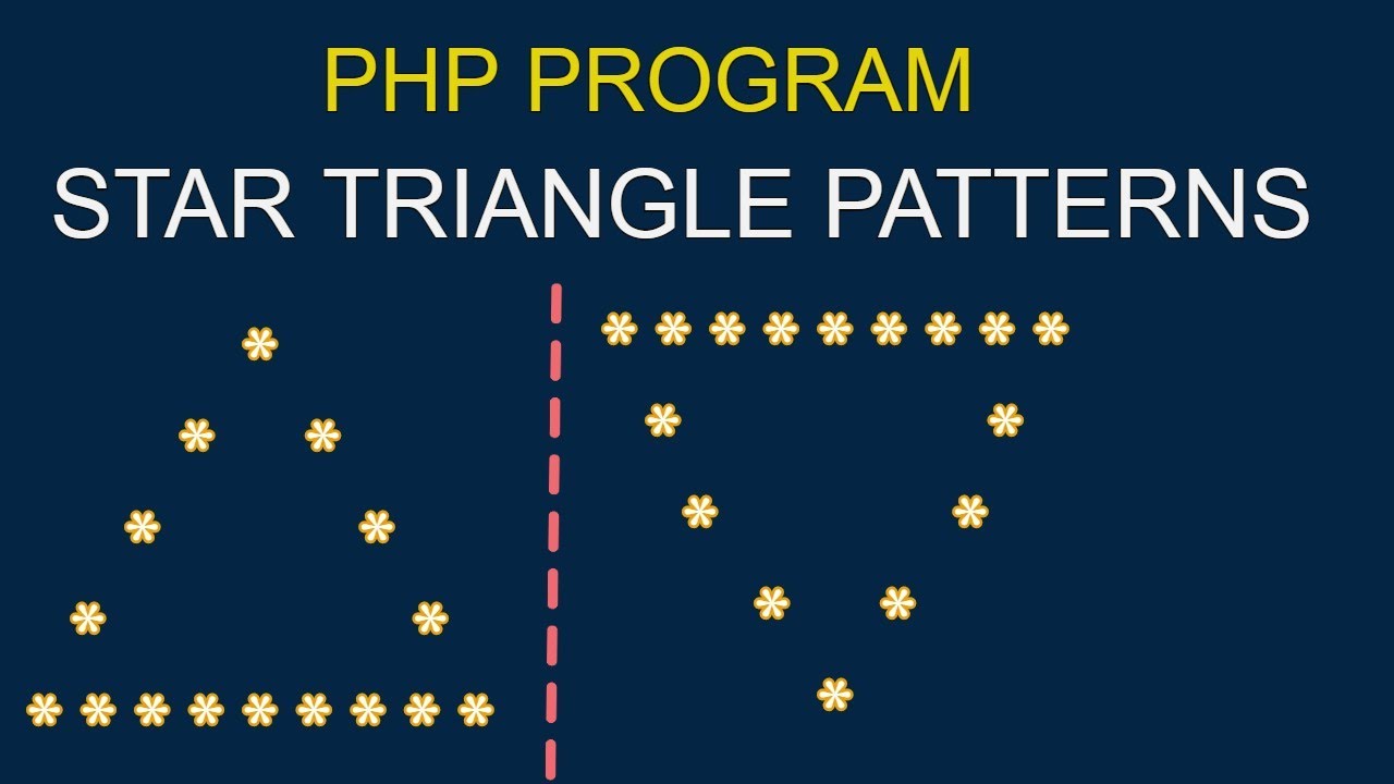 Triangle Star Pattern | PHP Pattern Program (Hindi)