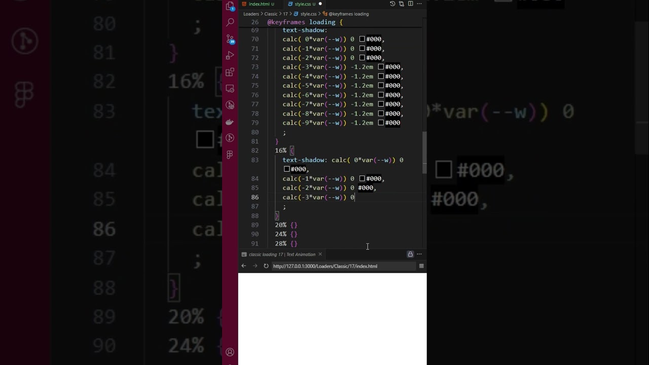 Classic Text Loading Animation with CSS  Step by Step Tutorial #csstextanimation #cssloader #htmlcss