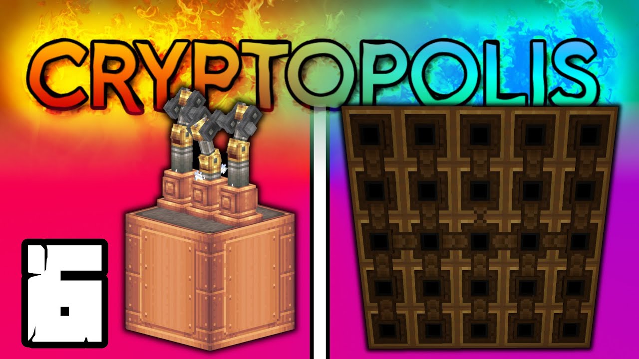 Create Steam Engine & Mechanical Crafters | Cryptopolis | Minecraft Quest Modpack | Ep. 6