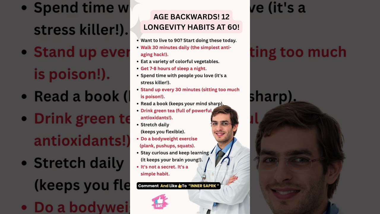 12 Longevity Habits at 60 That Help You Age Backwards 💪 | Live to 90 Naturally