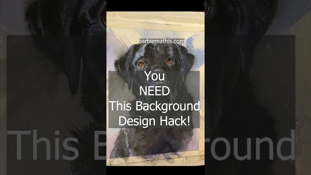 You Need This! Background painting hack - Black Labrador Retriever Watercolor tutorial for Beginners