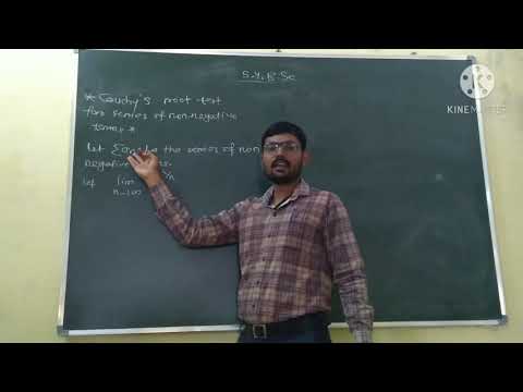 S.Y. B.Sc. | Convergence Criterion | Cauchy Root test and D' Alemberts Principal|