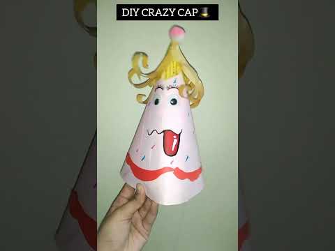 DIY Crazy Hat😲🎩😜#ytshorts #shorts #craftyb #cb #viral #tiktok #reels #crazy #funny #magic #drawing