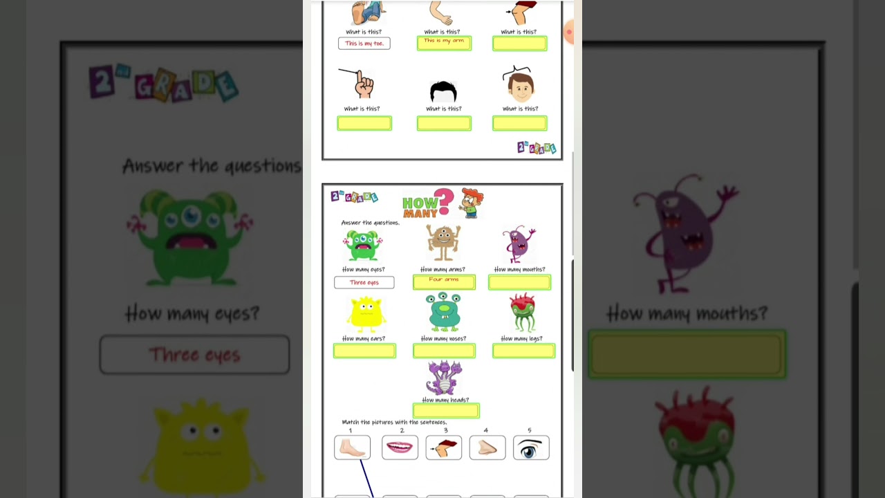 Tutorial mengerjakan Online Liveworksheet Tema: Part of Body