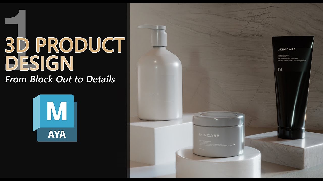 3D Product Design Tutorial | From Modeling to Render | Part 1 #autodeskmaya #tutorial #3dmodeling