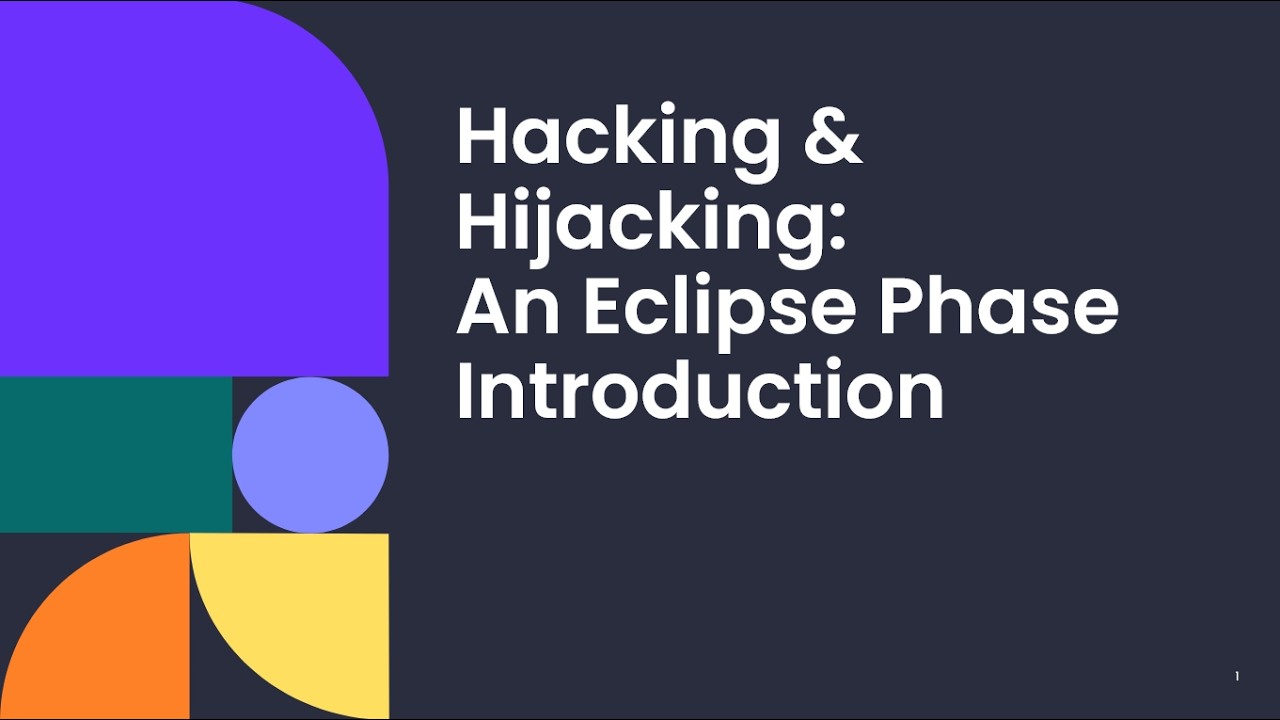 An overview on Eclipse Phase 2nd Edition