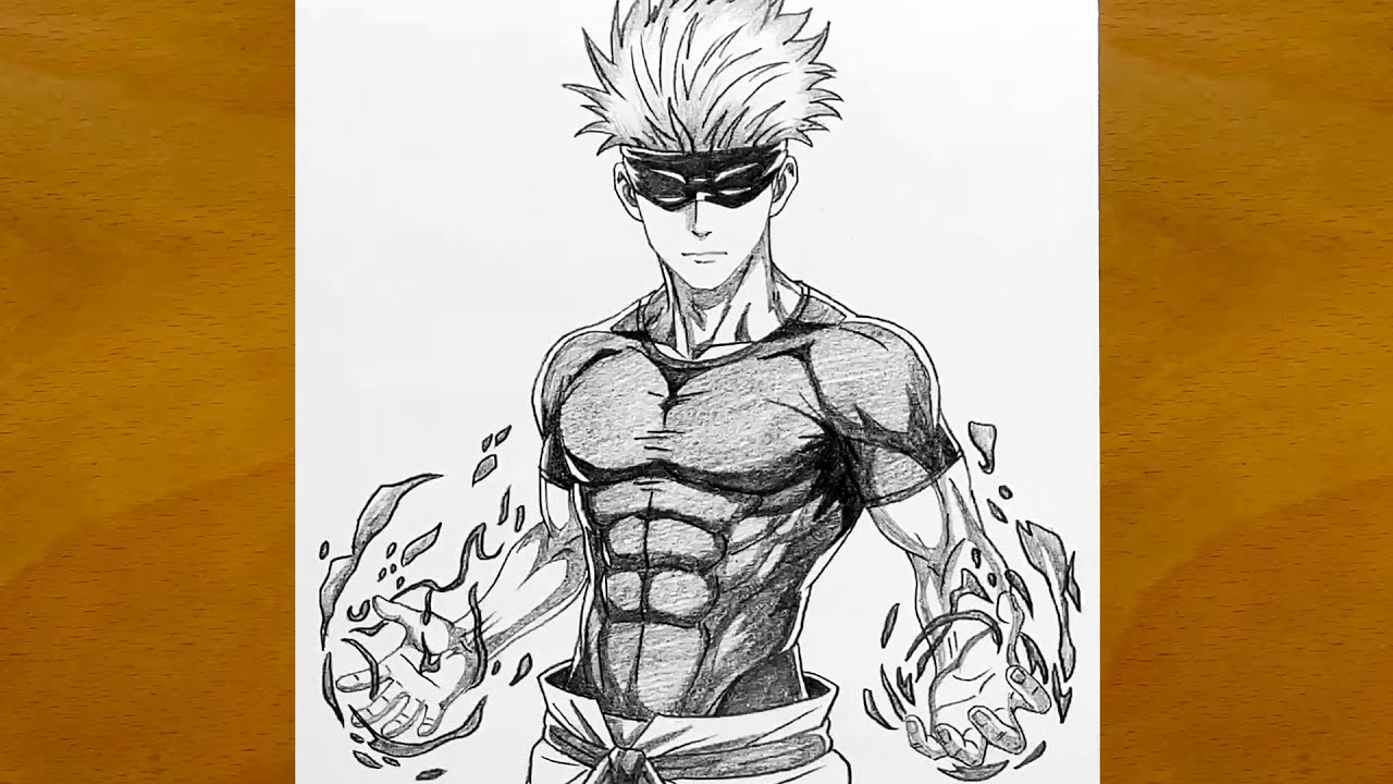 Powerful Gojo Satoru Drawing | Jujutsu Kaisen Anime Art