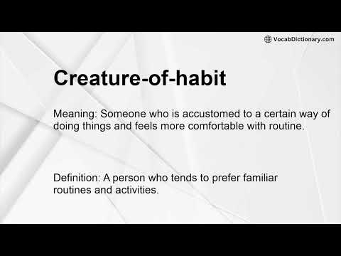 Creature-of-habit Meaning