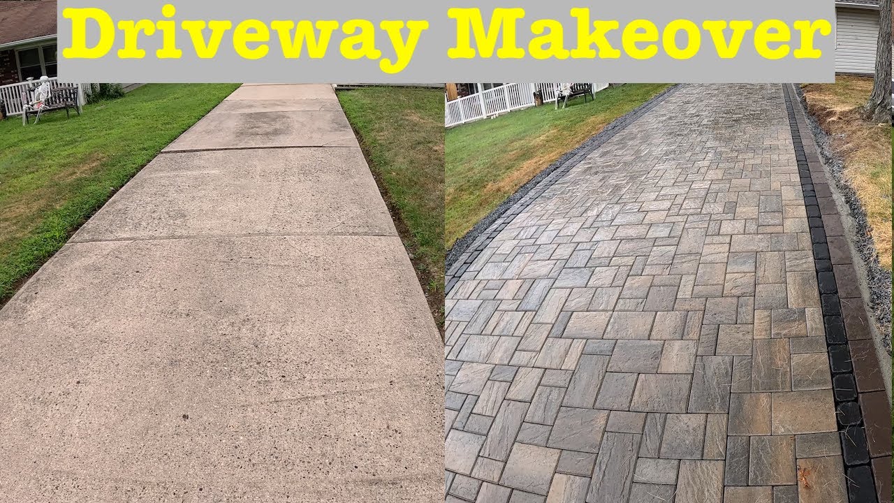 Driveway paver installation