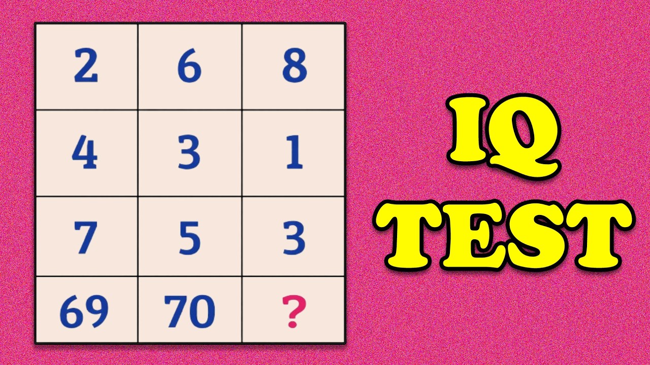 4-Row Grid Math Puzzle: Find The Missing Number IQ