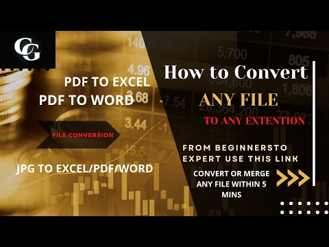 HOW TO Convert PDF to WORD, WORD TO PDF, JPG TO PDF, PDF TO EXCEL, MERGE SO MANY JPG OR PDF4 FILES