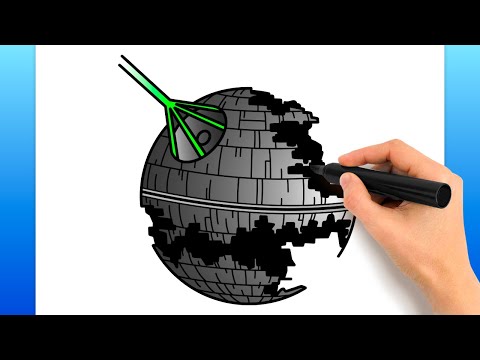 How To Draw Death Star Step by Step – I'm Youtuber – Follow my videos ...