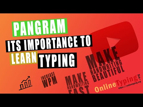 Pangram, examples and it's uses