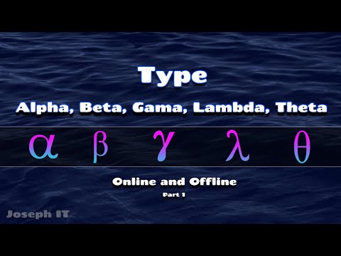 Type Alpha Beta Gamma Lambda Theta - Online and Offline - Greek Letters