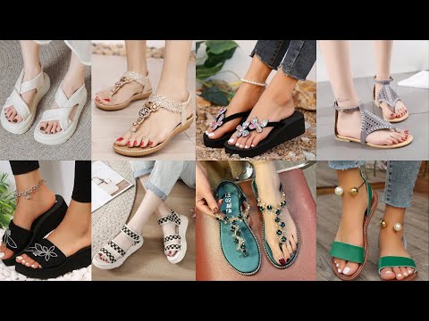 Popular Women's Flat Sandals//2025 Summer Shoes Women Flat Sandals Holiday Soft Casual Shoes Brand