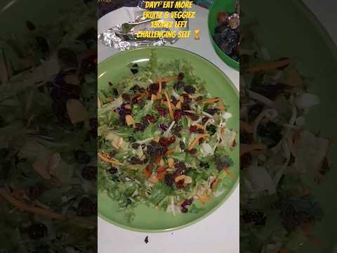 Organic Mediterranean Crunch Chopped kit Salad Wit Fruitz,Raisin Cranberry&Almonds #challengeselfpmp