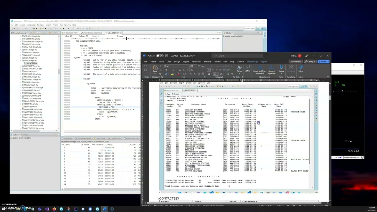 IBM RDi lab9a-2 how to write embed SQL - SQLRPGLE code (watch next video for results)