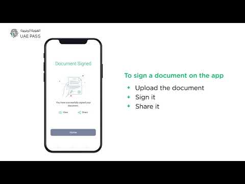 UAE PASS Log in and Signature features