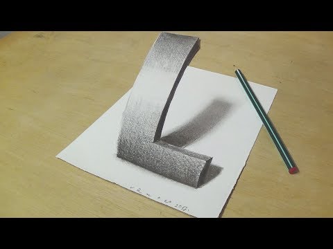 How to Draw Letter L – Drawing 3D Letter L with Pencil – Very Easy for ...