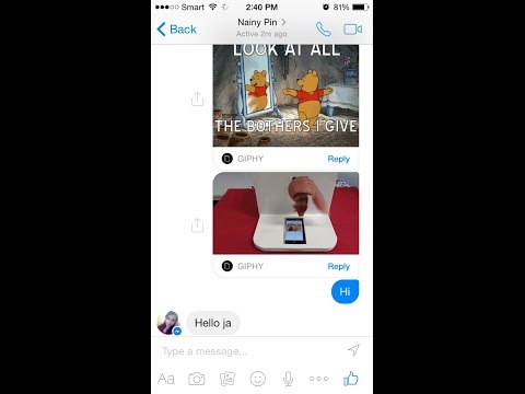 How To Send GIFs On Facebook Messenger for iPhone iPod iPad ( Giphy GIF app )