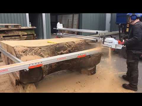 Stihl ms881 testing with Logosol wide slabber