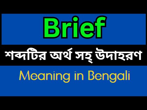 Brief Meaning In Bengali /Brief mane ki