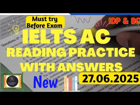 IELTS Reading practice test 2025 With Answers | 27.06.2025 | IELTS Reading Practice Test