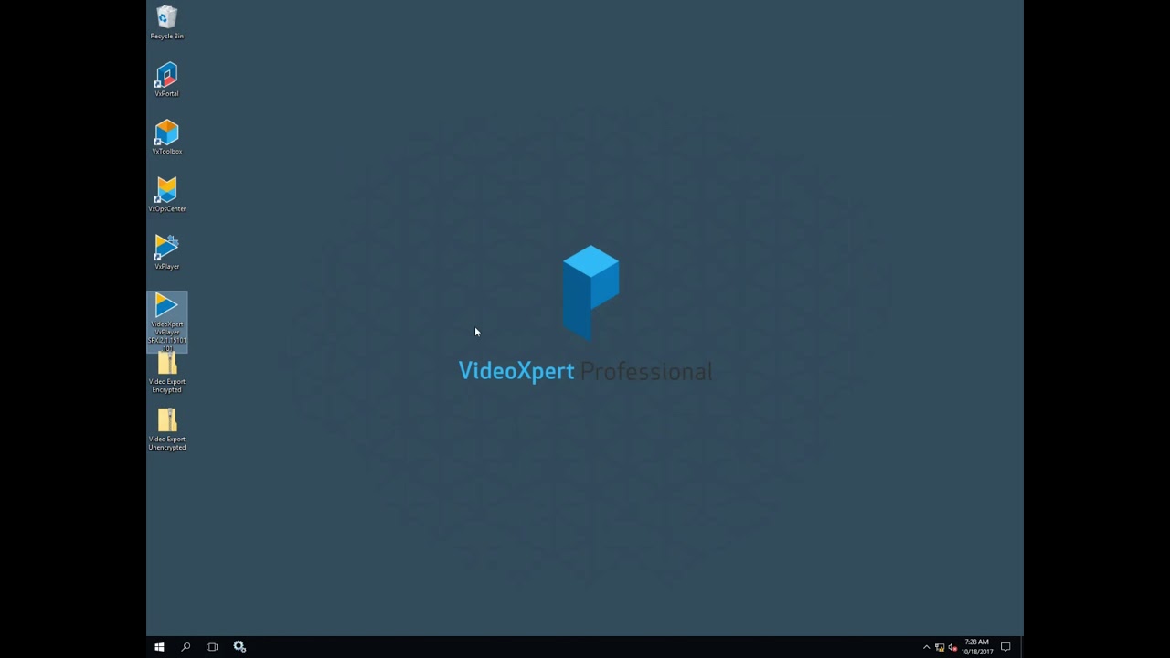 VideoXpert Professional Export Playack