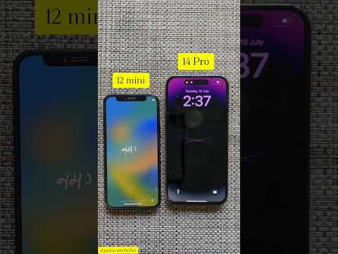 iPhone 12 Mini vs iPhone 14 Pro Size Comparison