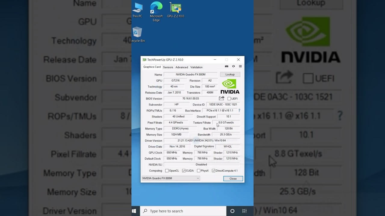 how to see your graphics cards information using GPUz