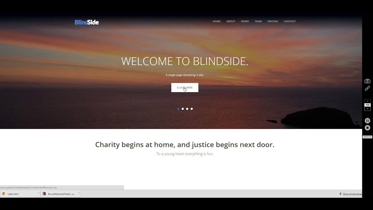 Blindside Responsive Bootstrap 3 Website Template